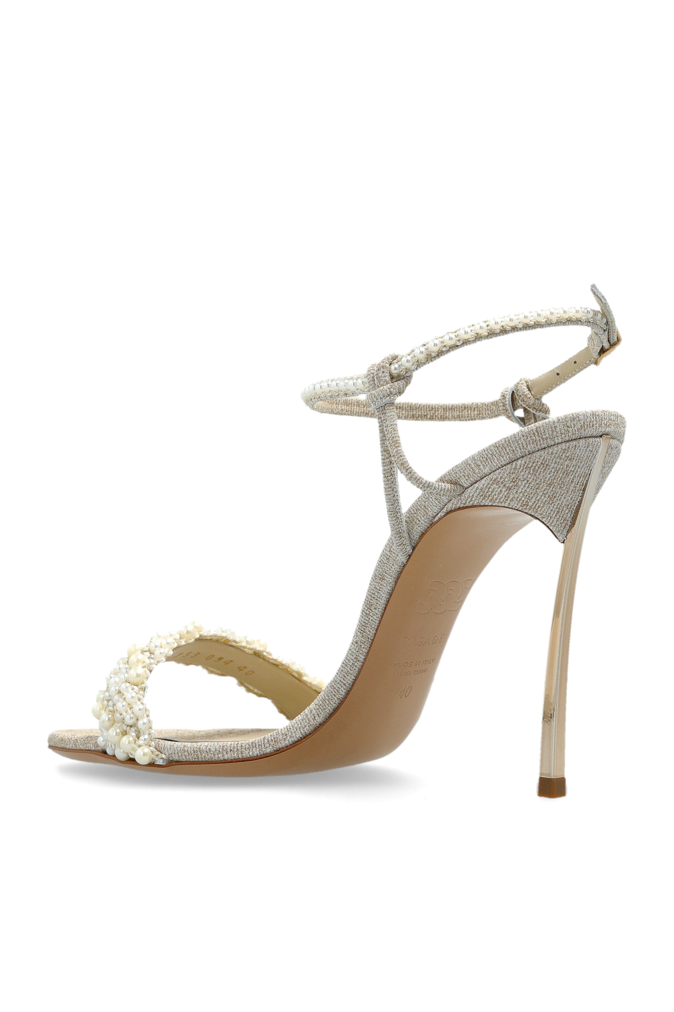 Casadei Heeled sandals with pearl applications | Women's Casadei Heeled sandals with pearl applications | Women's